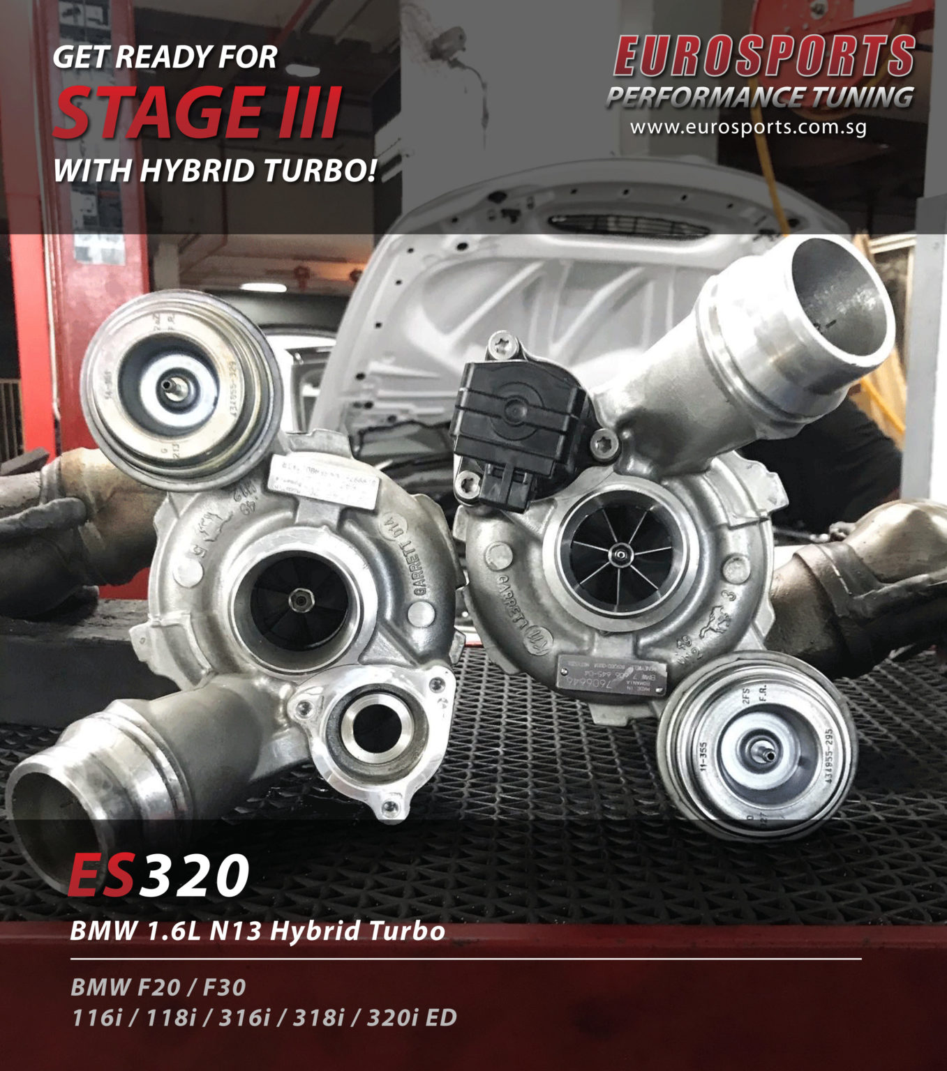 ES320 Hybrid Turbocharger for BMW F30 316i & 320i ED – Eurosports ...