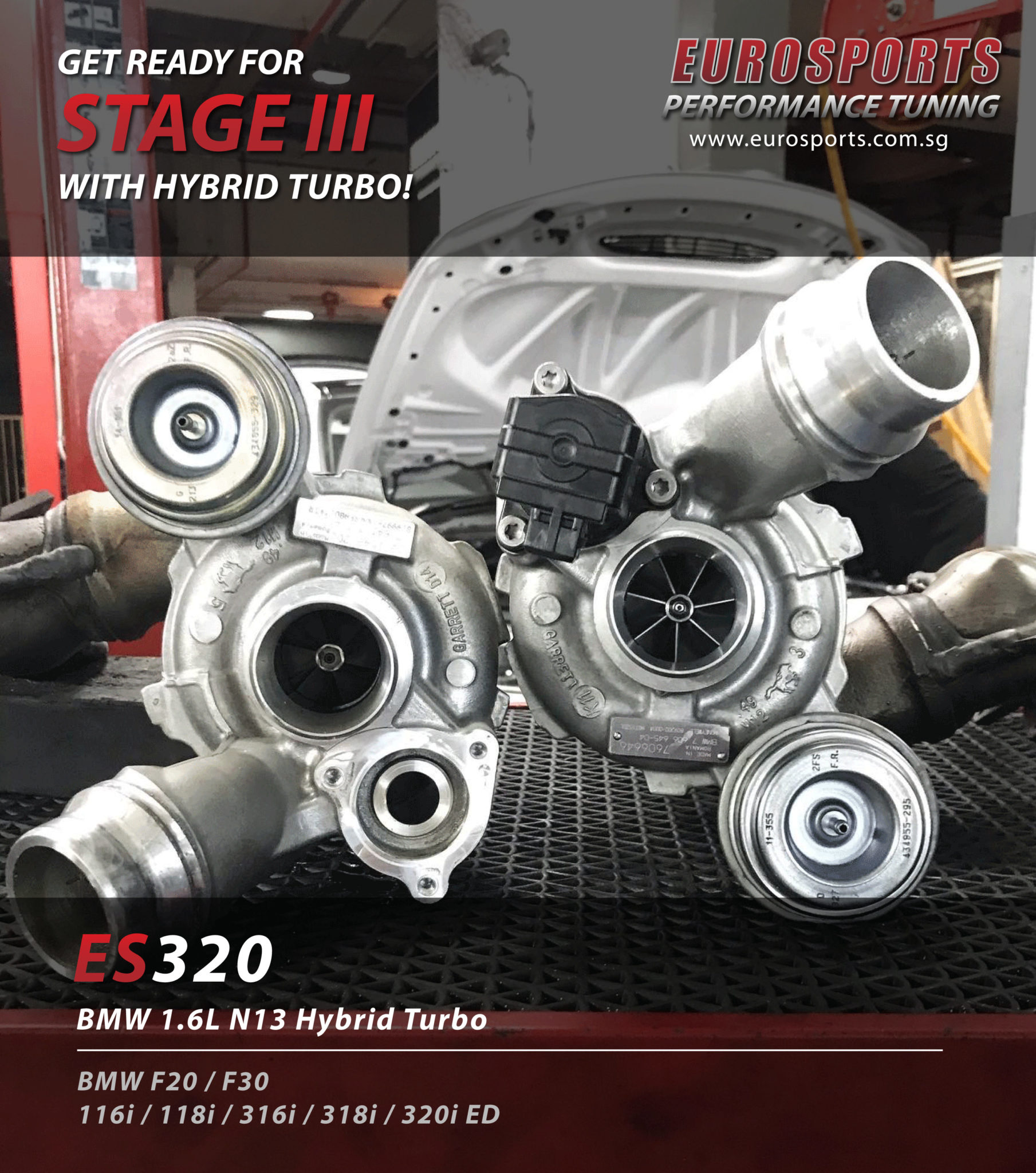 ES320 Hybrid Turbocharger for BMW F20 116i & 118i – Eurosports ...